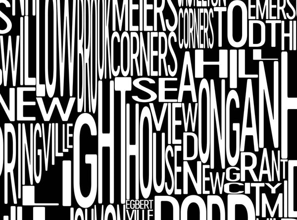 Staten Island Neighborhood Typography Prints – Modern Map Art