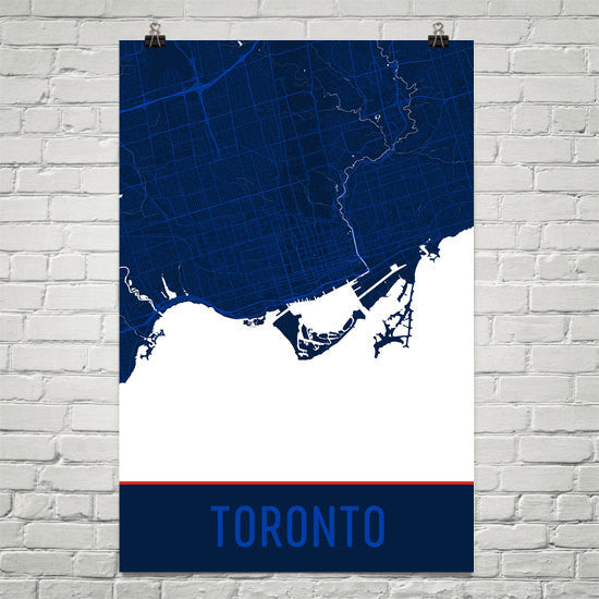 Toronto ON Street Map Poster - Wall Print by Modern Map Art