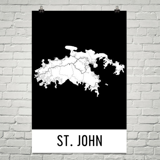 St. John Street Map Poster - Wall Print by Modern Map Art