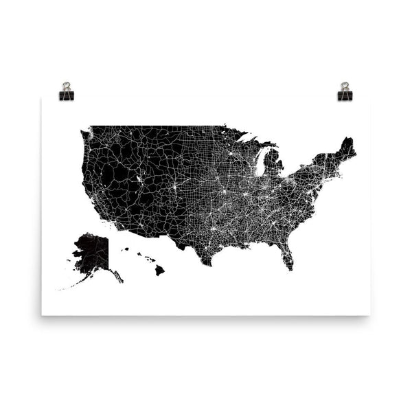 United States Map Artwork United States Map Art: Canvas Prints & Wall