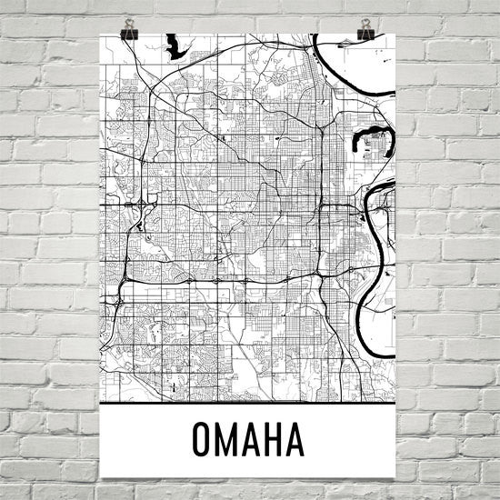 Omaha Map Omaha Map Street Map Vintage Poster Print Etsy New