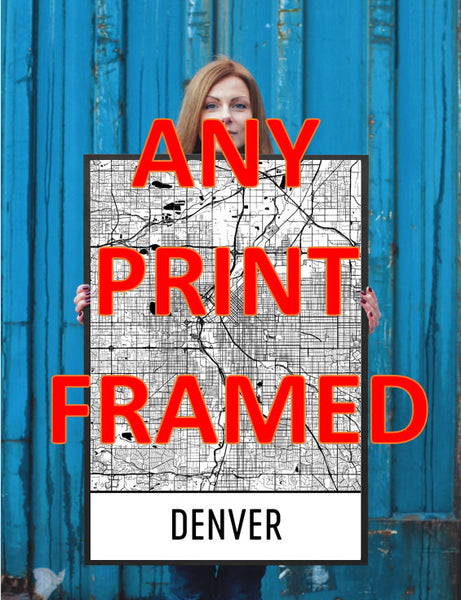 Street Map Poster - Framing Upgrade – Modern Map Art