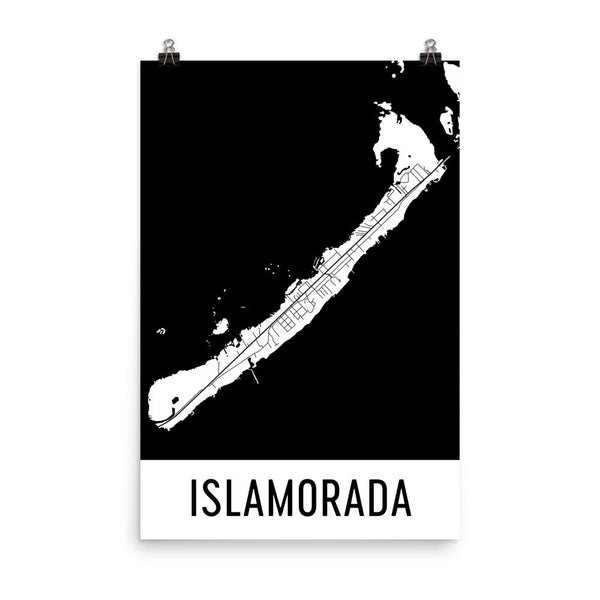 Islamorada Street Map Poster - Wall Print by Modern Map Art